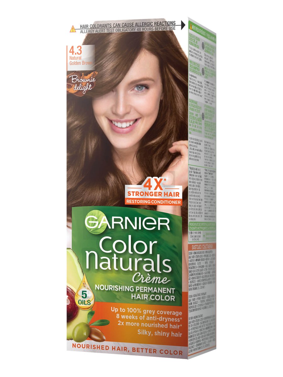Color Naturals 4.3 Naravno Zlatorjava Barva za Lase - Garnier